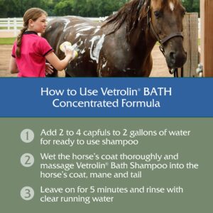 Farnam Vetrolin Bath Ultra-Hydrating Shampoo for Horses and Dogs, 32 Ounces