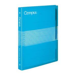 kokuyo campus slide binder with transparent stripes, middle type, b5, 26 holes, up to 100 sheets, light blue, japan import (ru-p334nlb)