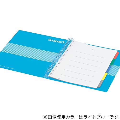 Kokuyo Campus Slide Binder with Transparent Stripes, Middle Type, B5, 26 Holes, Up to 100 Sheets, Light Blue, Japan Import (RU-P334NLB)