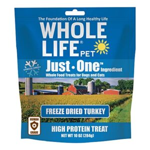 whole life pet just one turkey dog and cat value packs - human grade, freeze dried, one ingredient - protein rich, grain free, made in the usa