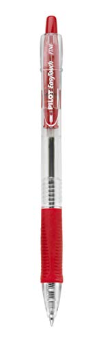 PILOT EasyTouch Refillable & Retractable Ballpoint Pens, Fine Point, Red Ink, 12-Pack (32212)