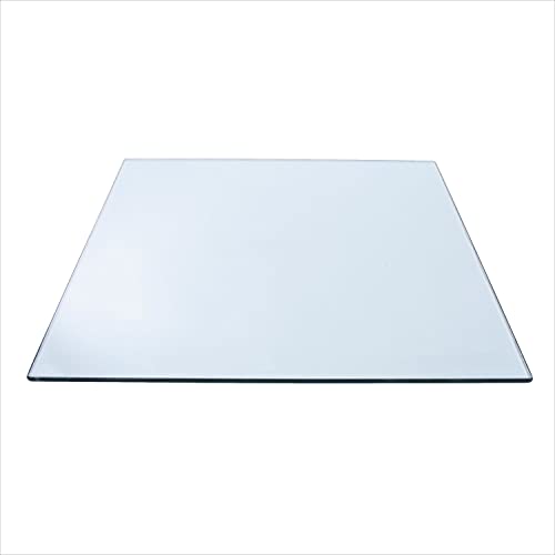 30" Square Clear Glass Table Top 1/2" Thick 1" Beveled Edge