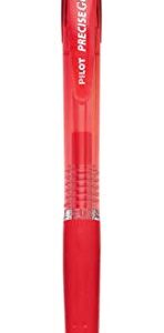 PILOT Precise Gel BeGreen Refillable & Retractable Rolling Ball Pens, Fine Point, Red Ink, 12-Pack (15003)