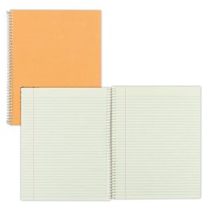 National Brown Board Cover Notebook, Narrow Ruled, 1 Subject, Green Eye-Ease Paper, 10" x 8", 80 Sheets (33008)