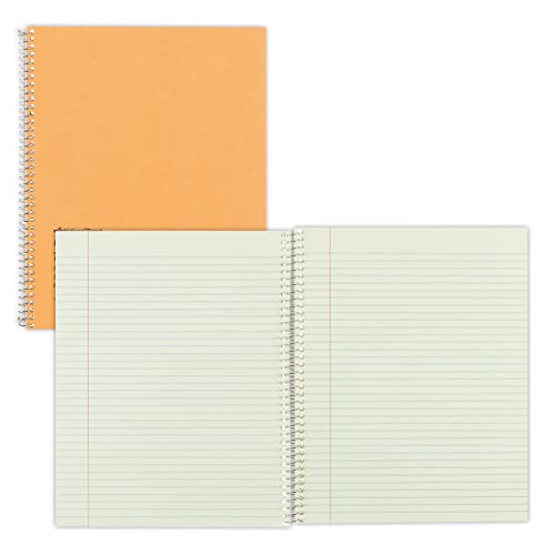 National Brown Board Cover Notebook, Narrow Ruled, 1 Subject, Green Eye-Ease Paper, 10" x 8", 80 Sheets (33008)