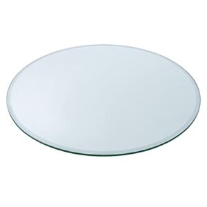 45" Round Clear Tempered Glass Table Top 1/4" Thick Flat Polished Edge