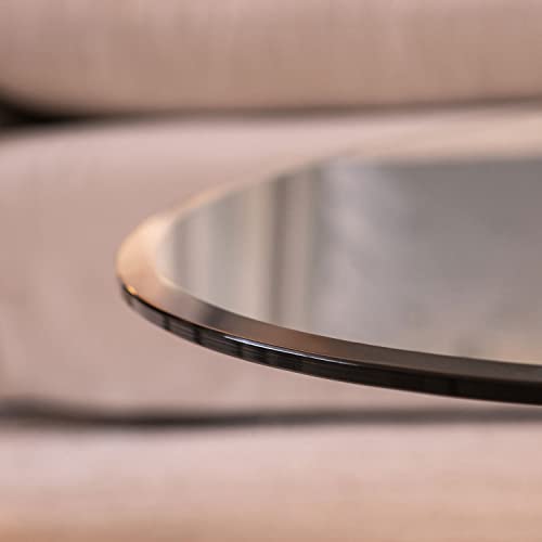 45" Round Clear Tempered Glass Table Top 1/4" Thick Flat Polished Edge