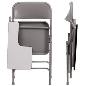 Flash Furniture Ralph Premium Steel Folding Chair with Right Handed Tablet Arm