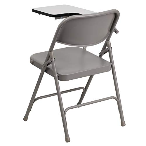 Flash Furniture Ralph Premium Steel Folding Chair with Right Handed Tablet Arm