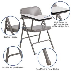 Flash Furniture Ralph Premium Steel Folding Chair with Right Handed Tablet Arm