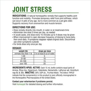 HomeoPet Joint Stress, Joint-Function Support for Dogs, Cats, and Pets, 15 Milliliters