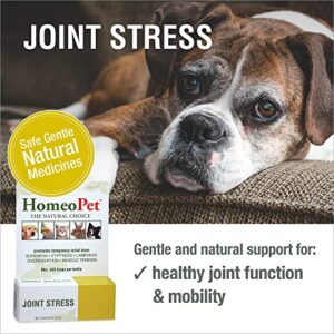 HomeoPet Joint Stress, Joint-Function Support for Dogs, Cats, and Pets, 15 Milliliters