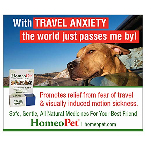 HomeoPet Travel Anxiety, Calming Relief for Dogs, Cats, and Other Small Animals, 15 Milliliters