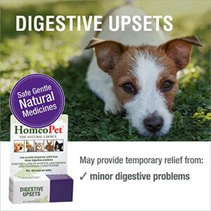 HomeoPet Digestive Upsets Natural Pet Digestive Support, Supports Temporary Relief from Digestive Problems, 15 Milliliters