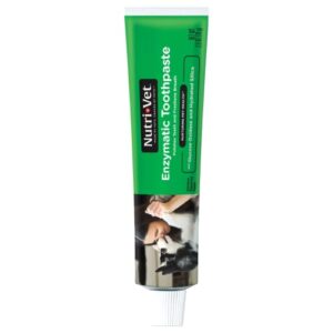 nutri-vet enzymatic toothpaste for dogs - non-foaming chicken flavor - promotes a healthy active lifestyle - 2.5 oz