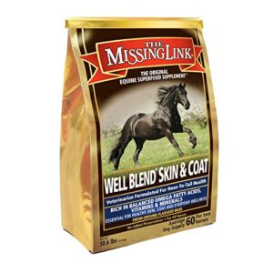 the missing link equine well blend, skin & coat superfood supplement powder, 10.6 lb. bag / 120 day supply