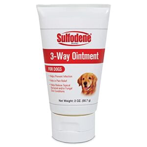 sulfodene dog wound care ointment, relieves pain & prevents infection for dog cuts, scrapes, bites and injuries, 2 ounce