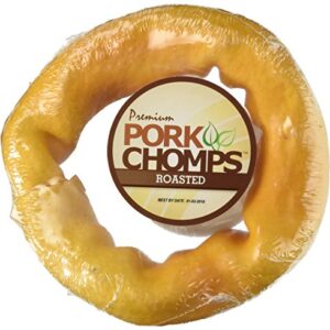 Pork Chomps Roasted Pork Skin Dog Chew, 6-inch Bagel, 1 Count