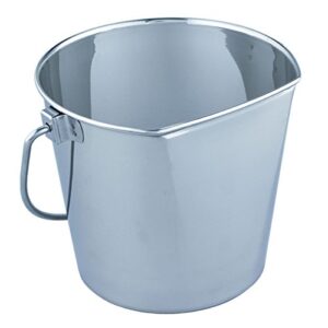 qt dog flat sided stainless steel bucket, 1 quart