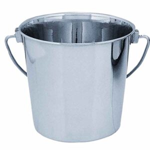 qt dog - stainless steel round bucket - 1 qt