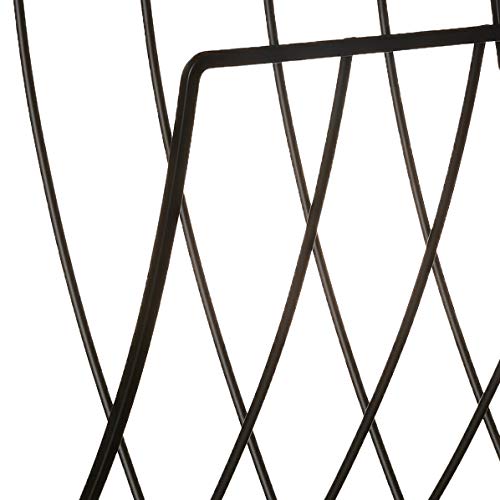 Spectrum Seville Magazine Rack (Black) - Standing Wire Storage for Desk, Office, Side Table, Bathroom, Files, Workspace, Books, Paper, & More