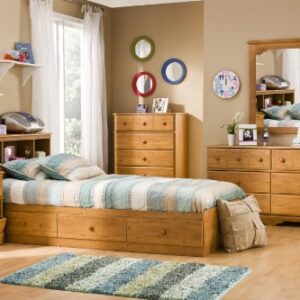 South Shore Little Treasures Bookcase Headboard Country Pine, Coastal