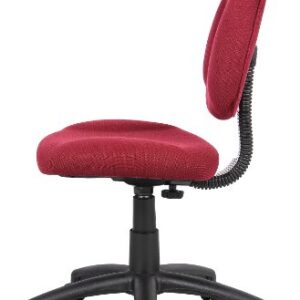 Boss Office Products Perfect Posture Delux Fabric Task Chair without Arms in Burgundy