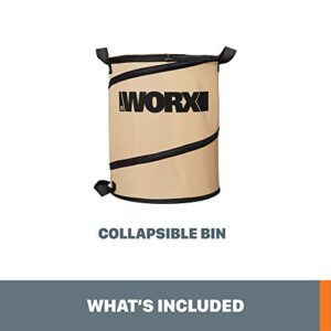 WORX WA0030 Landscaping 26-Gallon Collapsible Yard Waste Bag/Leaf Bin