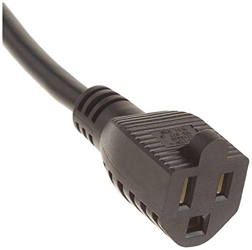 C2G 29930 16 AWG Short Extension Power Cord, 4 Feet (1.21 Meters), Black