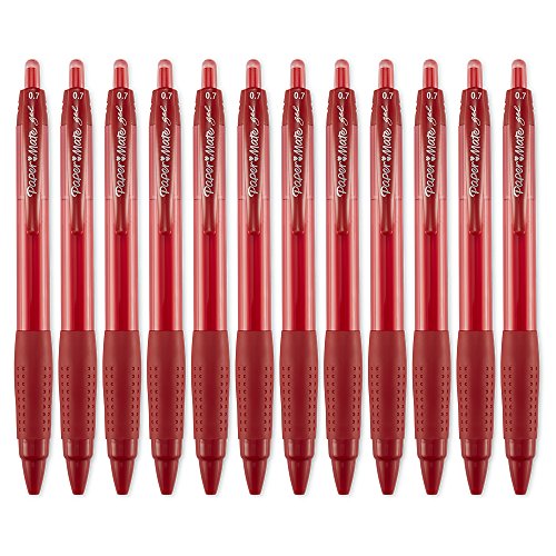 Paper Mate 1746326 Gel Pens, Medium (0.7mm), Red, 12 Count