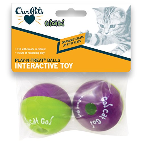 OurPets Play-N-Treat Twin Pack Cat Toy,All Breed Sizes