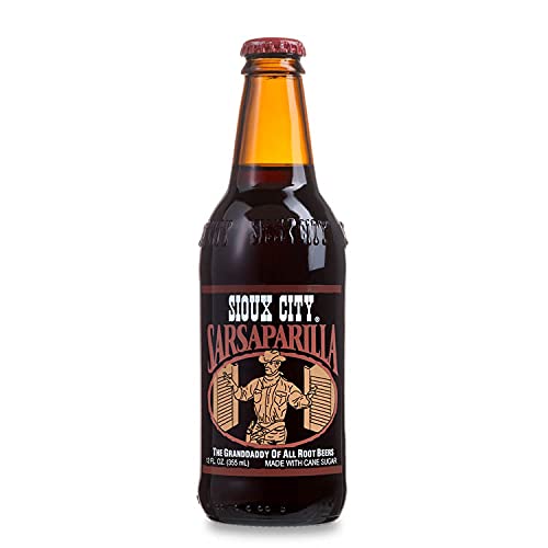 Sioux City SARSAPARILLA - "It's like having the Wild West in a bottle!", 12-Ounce Glass Bottle (Pack of 12)