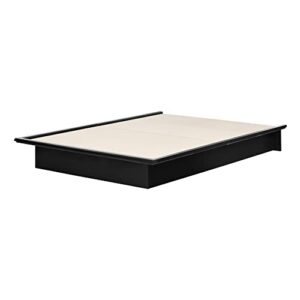 South Shore Step One Platform Bed with Storage, Full 54-Inch, Pure Black