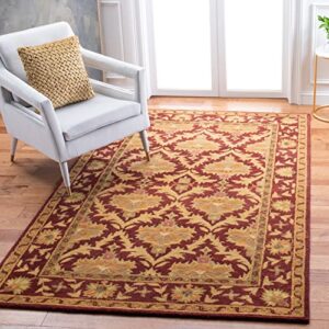 SAFAVIEH Antiquity Collection 3' x 5' Sage / Gold AT54B Handmade Traditional Oriental Premium Wool Area Rug