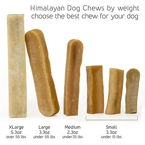 Himalayan Cheese Chews | Long Lasting, Stain Free, Protein Rich, Low Odor | 100% Natural, Healthy & Safe | No Lactose, Gluten Or Grains | Medium | for Dogs 35 Lbs & Smaller