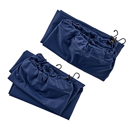 RoadPro RPCCDBL Dark Blue 2-Piece Deluxe Privacy Cab Curtain