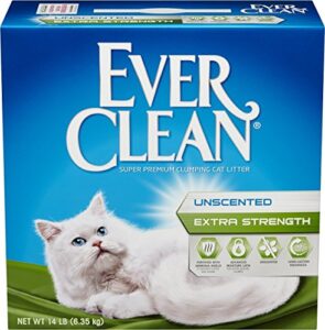 ever clean extra strength cat litter, unscented, 14-pound box