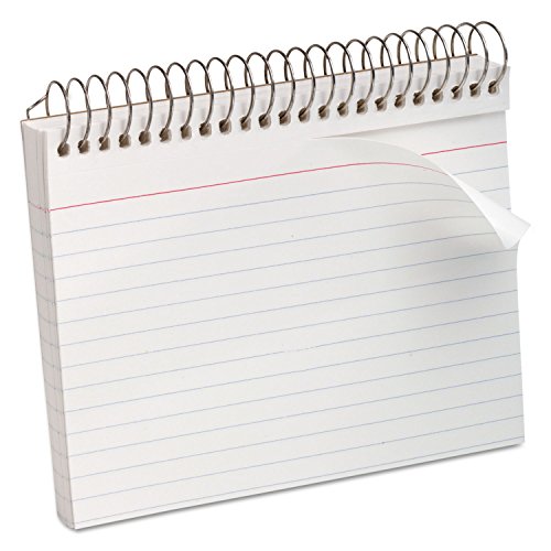 Oxford Spiral Index Cards, Ruled, 4 X 6, White, 50/pack