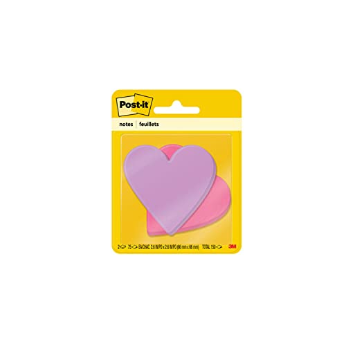 Post-it Notes, Super Sticky Pad, 3x3 in, 2X the Sticking Power, Assorted shapes and colors (7350-HBMX)