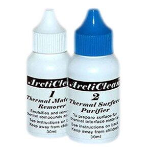 arcticlean 60ml kit 1 & 2 thermal grease paste compound remover and purifier