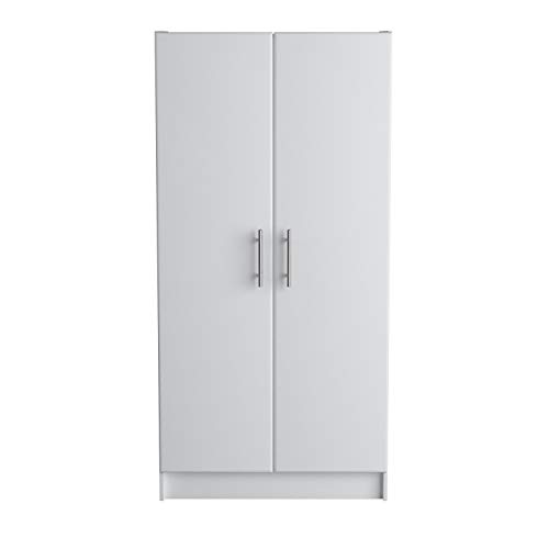 Prepac Elite 2 Door Wardrobe Cabinet, 32" W x 65" H x 20" D, White