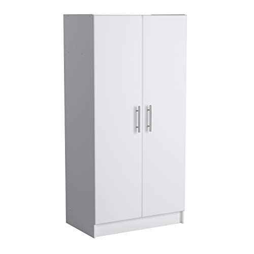 Prepac Elite 2 Door Wardrobe Cabinet, 32" W x 65" H x 20" D, White