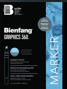 bienfang graphics 360 marker paper pad, 9-inch by 12-inch, 50 sheets