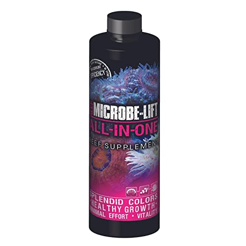 MICROBE-LIFT All-in-One Master Reef Supplement for Reef Environment Maintenance and Healthy Growth of Fish Tank Plants, 64oz (16oz)