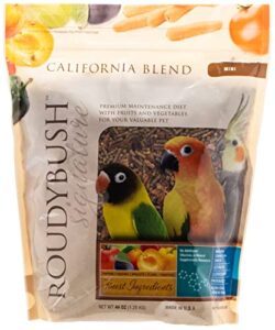 roudybush california blend bird food, mini, 44-ounce