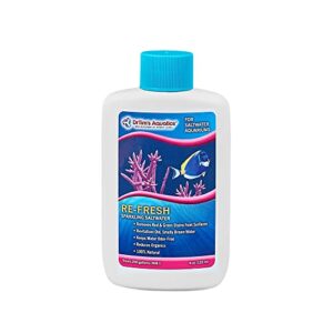 drtim’s aquatics re-fresh for saltwater aquariums – 100% natural fish tank sanitizer & revitalizer conditioner solution for fresh, crystal-clear, sparkling water - 4oz