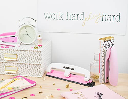 Bostitch Office Velvet No-Jam Stapler Value Kit, Includes Staples and Magnetic Staple Remover, Pink (B326-PP-VLT-PNK) (BOSB326PPVLTPNK)