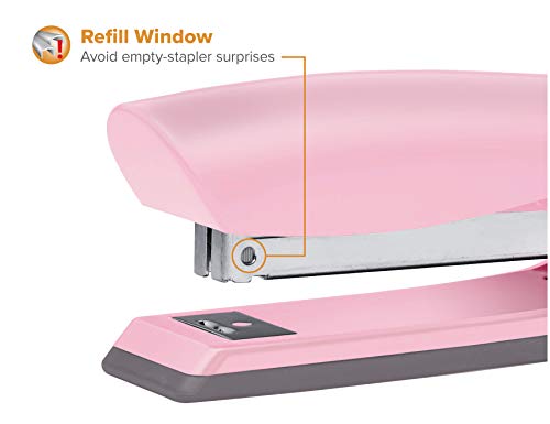 Bostitch Office Velvet No-Jam Stapler Value Kit, Includes Staples and Magnetic Staple Remover, Pink (B326-PP-VLT-PNK) (BOSB326PPVLTPNK)