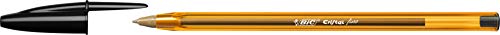 BIC Cristal Original, Ballpoint Pens, Every-Day Biro Pens with Fine Point (0.8 mm), Ideal for School and Office, Black, Pack of 50