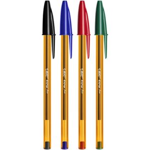 BIC Cristal Original, Ballpoint Pens, Every-Day Biro Pens with Fine Point (0.8 mm), Ideal for School and Office, Black, Pack of 50